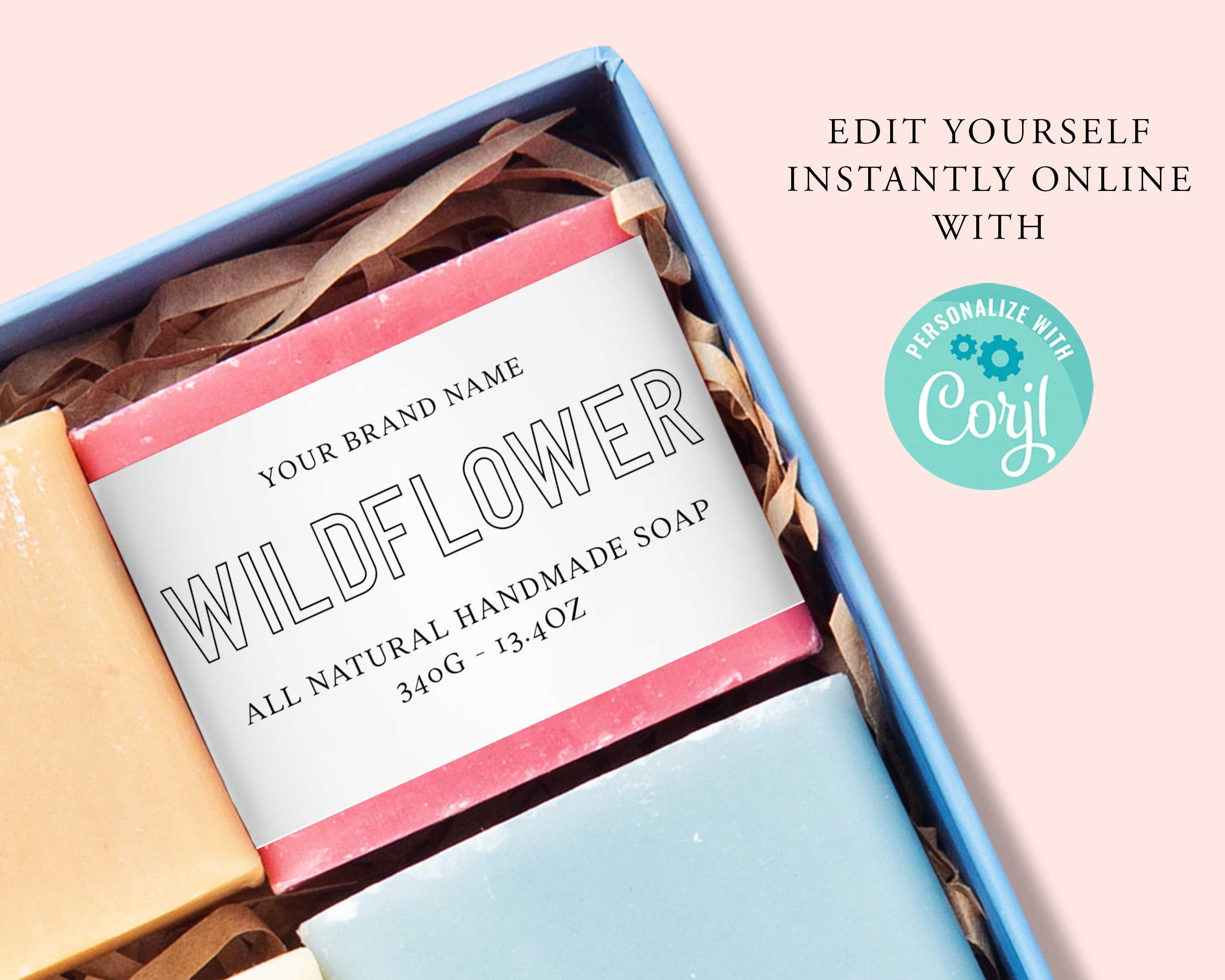 MODERN Editable Soap Label, Custom Product, DIY Soap Label, Homemade ...