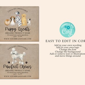 PET FOOD Editable Product Sticker, Treats, Chews, Product Label, Diy ...