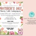 FLOWER SALE Mothers Day Flyer Template, Editable, Fundraiser, PTO ...