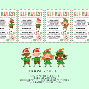 CHRISTMAS ELF Rules Sign, Christmas Elf Activities, DIY, Santa's ...