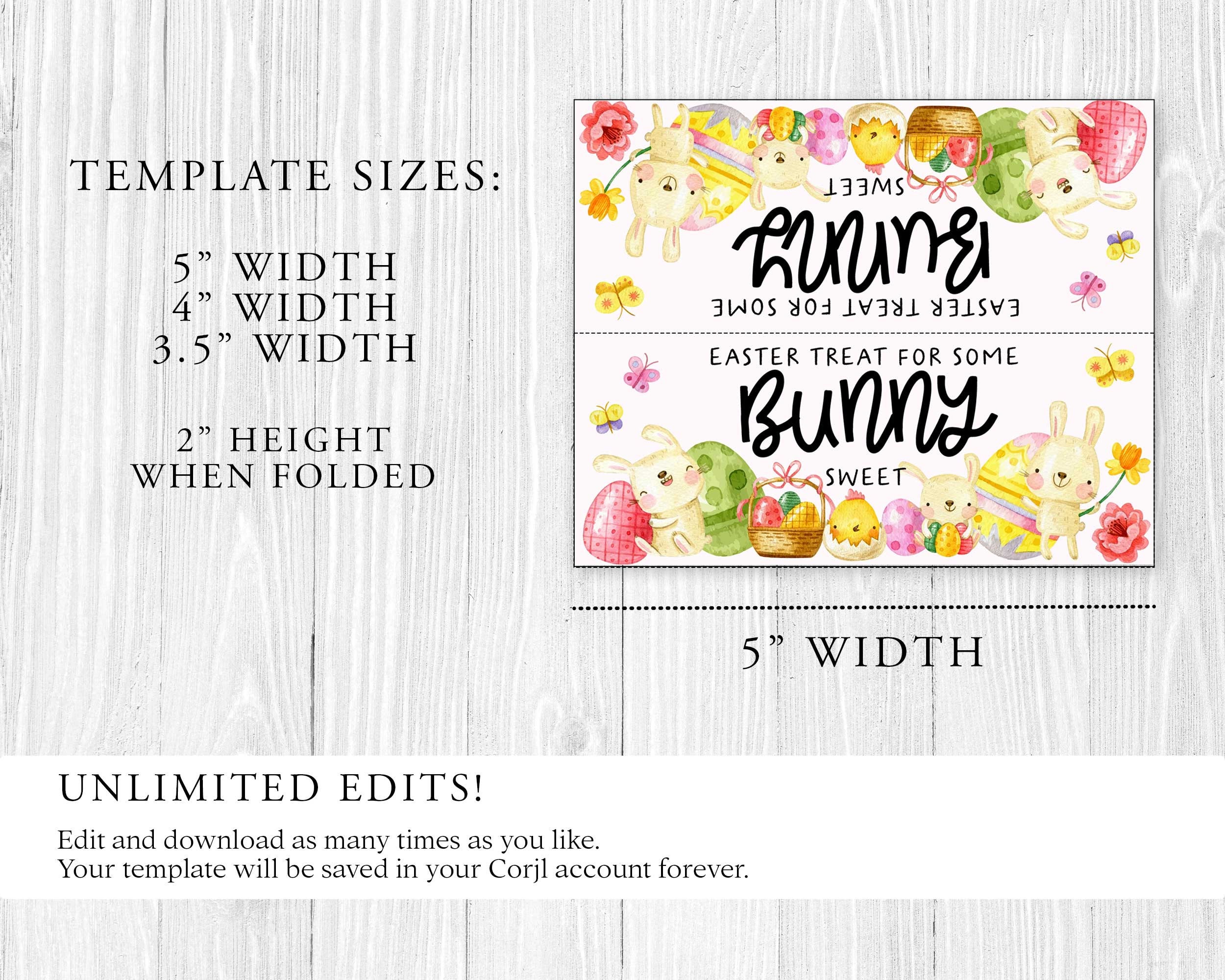 Editable EASTER Bag Topper Template, PRINTABLE Product Tag, EGG Hunt ...
