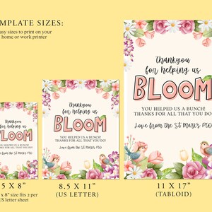 BLOOM Appreciation Sign, Teacher Staff Nurse Volunteer Appreciation ...
