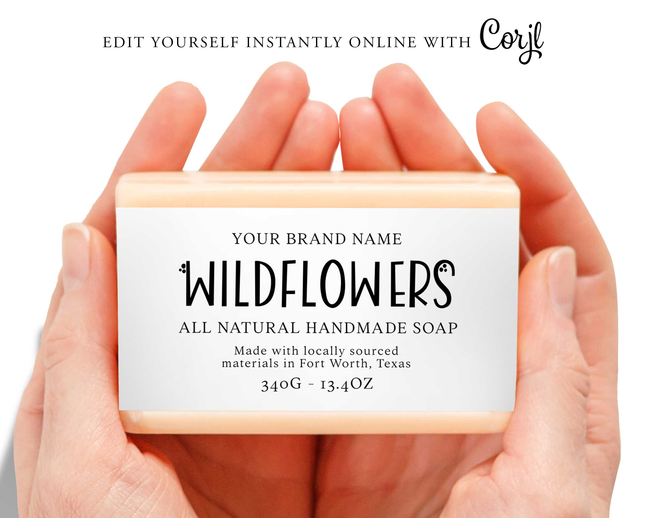 MODERN Editable Soap Label, Custom Product, DIY Soap Label, Homemade ...