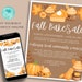 Editable FALL Bake Sale Flyer Template, DIY, Event Poster, Harvest ...
