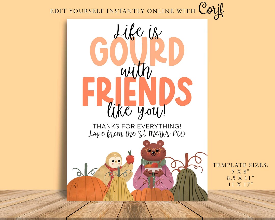 FALL Appreciation Sign, Teacher Staff Nurse Volunteer Appreciation ...