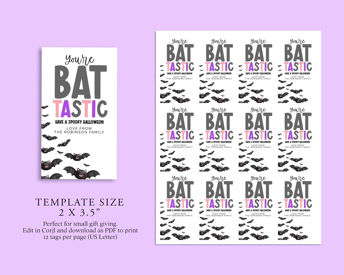 HALLOWEEN Appreciation Gift Tag, Teacher, Friends, Trick or Treat ...