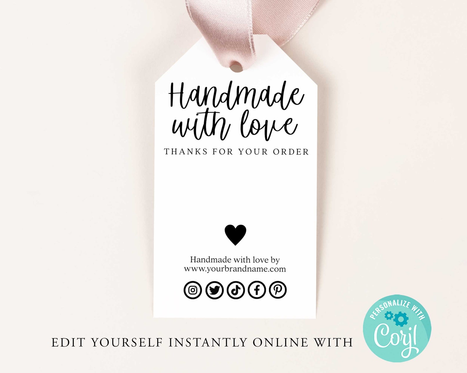 Custom HANG Tag Editable Template, Product HANG Tag, Swing Tag ...