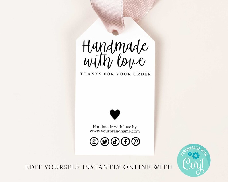 Custom HANG Tag Editable Template Product HANG Tag Swing - Etsy