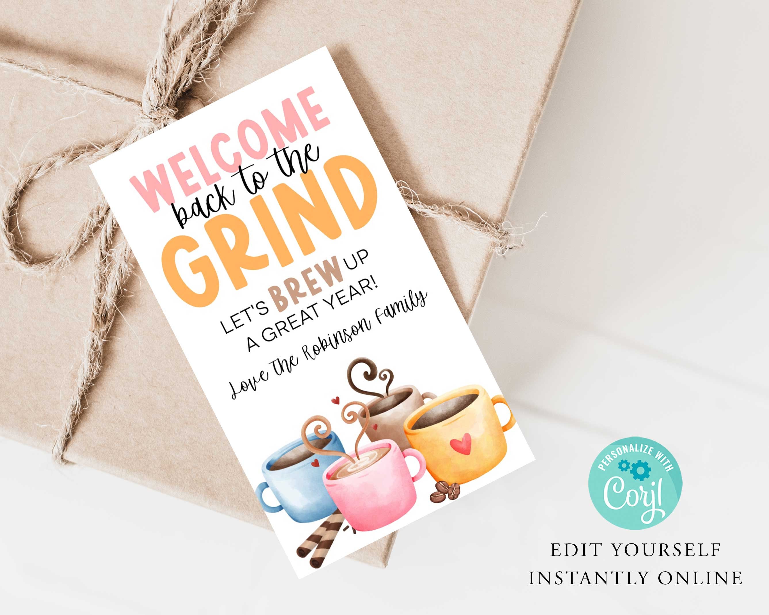 COFFEE Appreciation Gift Tag, Teacher or Nurse Appreciation, Friends ...