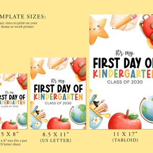FIRST DAY of KINDERGARTEN, Back to School Sign, Teacher Appreciation ...