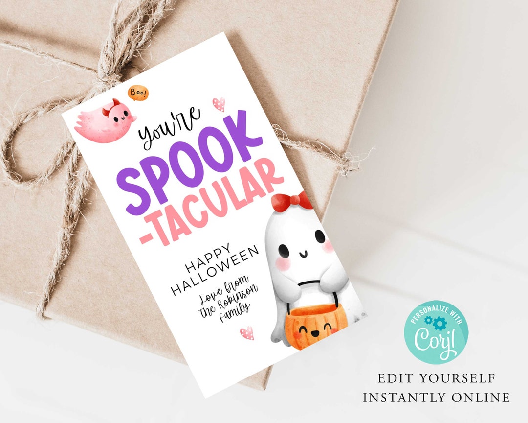 HALLOWEEN Appreciation Gift Tag, Teacher, Friends, Trick or Treat ...