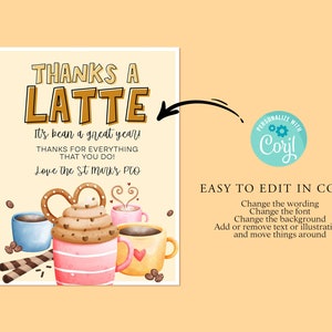 COFFEE Appreciation Sign, Teacher Staff Nurse Volunteer Appreciation ...