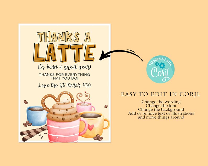 COFFEE Appreciation Sign, Teacher Staff Nurse Volunteer Appreciation ...