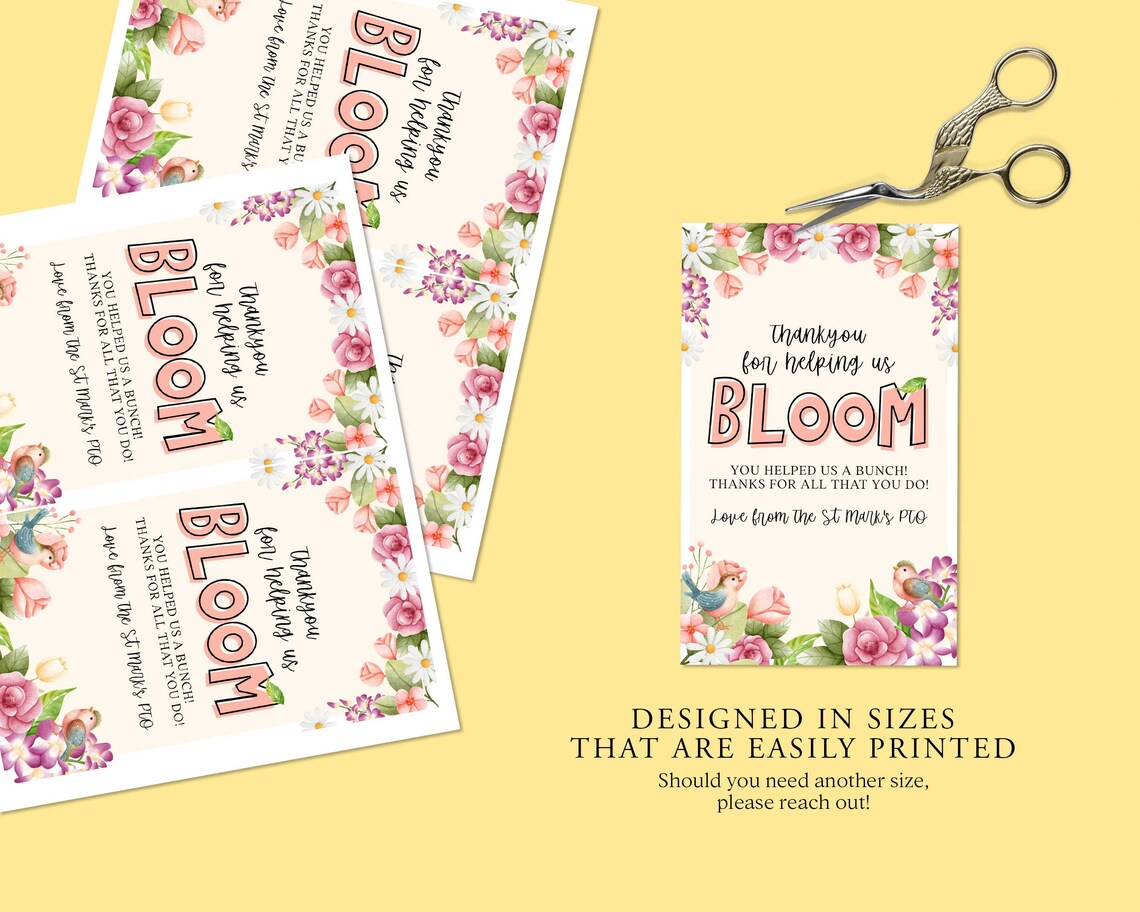 BLOOM Appreciation Sign, Teacher Staff Nurse Volunteer Appreciation ...