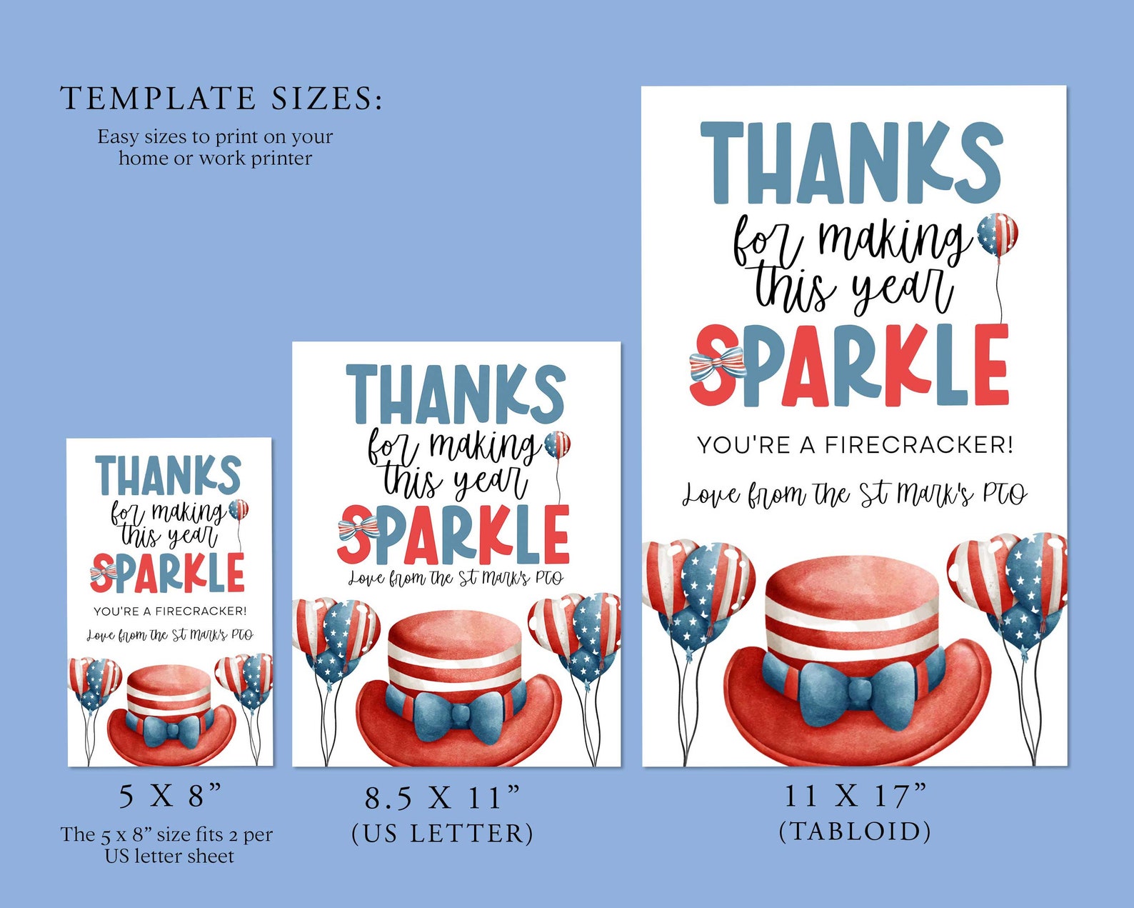 4TH JULY Appreciation Sign, Teacher Staff Nurse Volunteer Appreciation ...