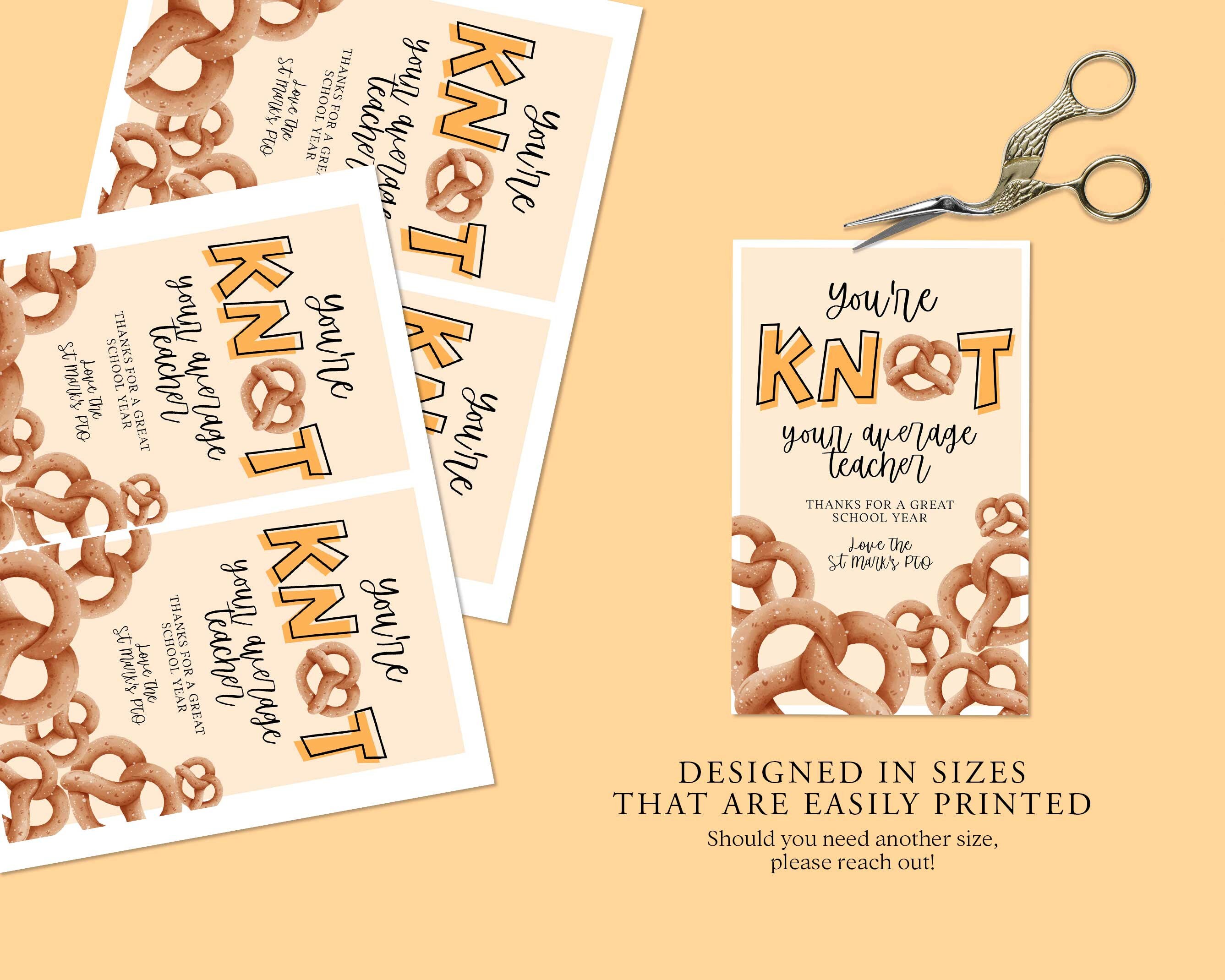 PRETZEL Appreciation Sign, Teacher Staff Nurse Volunteer Appreciation ...