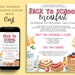 BACK to School Breakfast Flyer, Printable PTA Flyer, School Breakfast ...