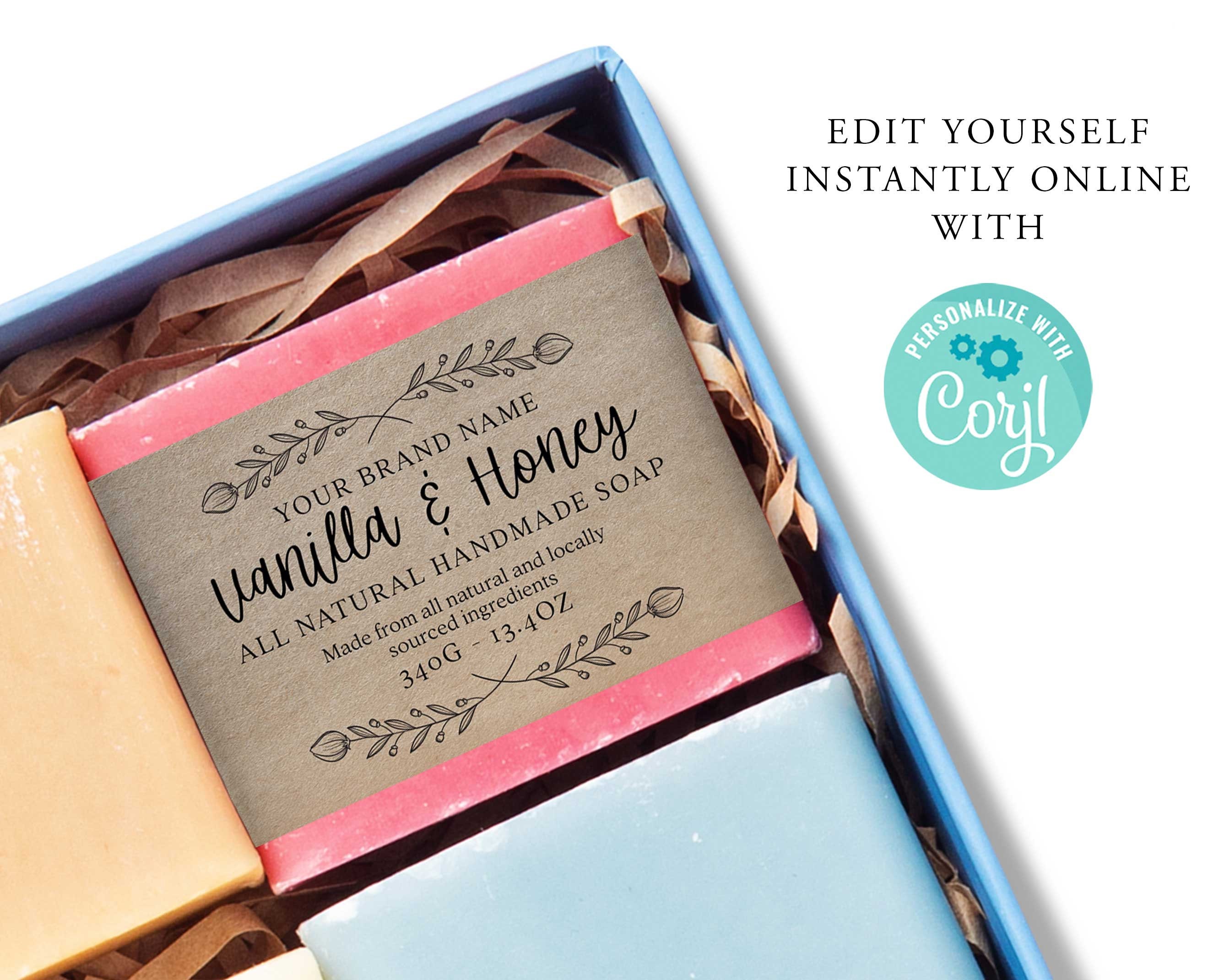 Vintage Editable Soap Label Custom Product DIY Soap Label - Etsy