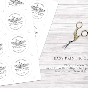 Round FARMHOUSE Editable Product Sticker, ORGANIC Circular Product ...