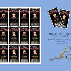 MOVIE NIGHT Fundraiser Editable Flyer Template, School Movie Night, PTO ...