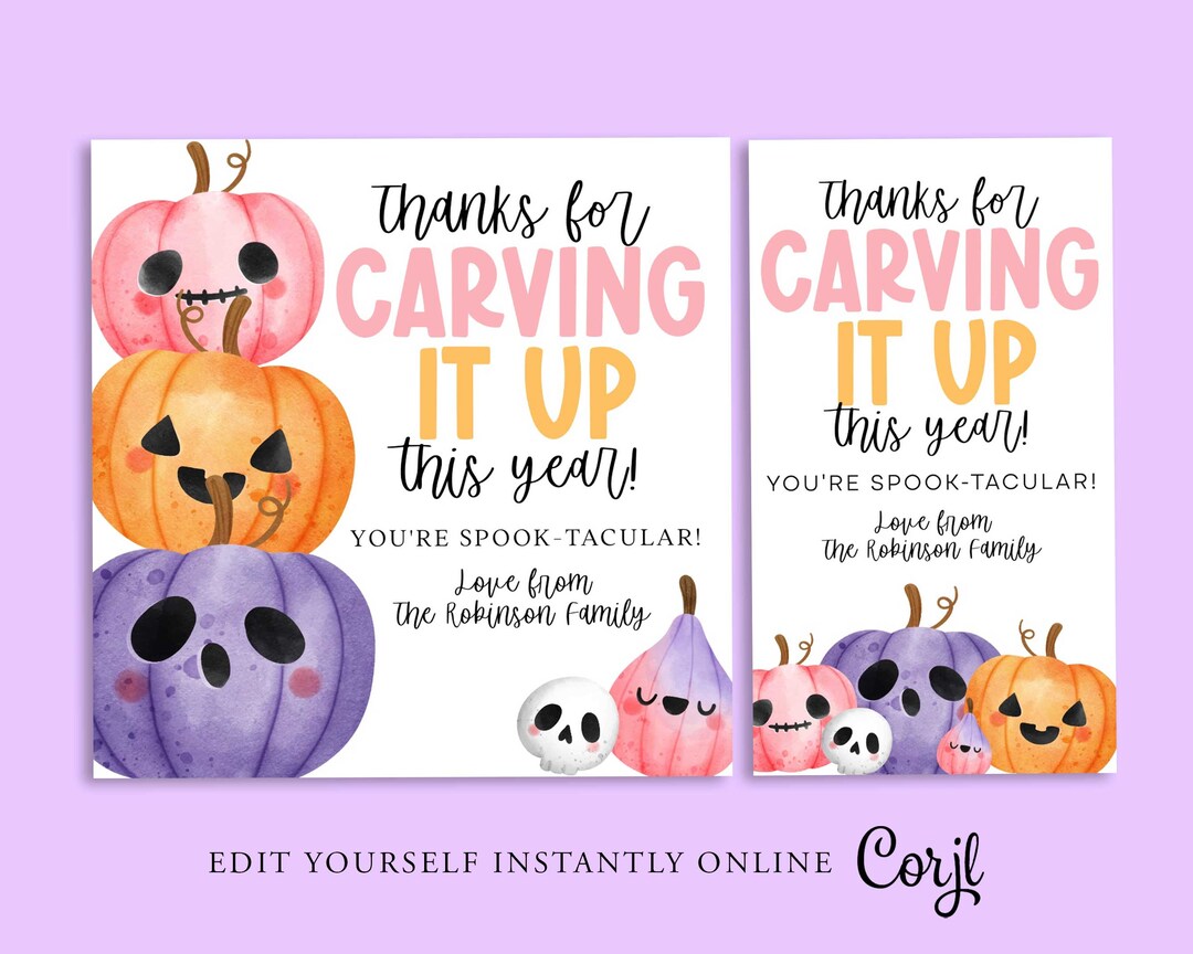 HALLOWEEN Appreciation Gift Tag, Teacher, Friends, Trick or Treat ...