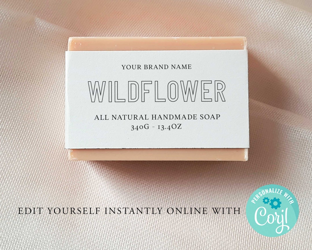 MODERN Editable Soap Label, Custom Product, DIY Soap Label, Homemade ...