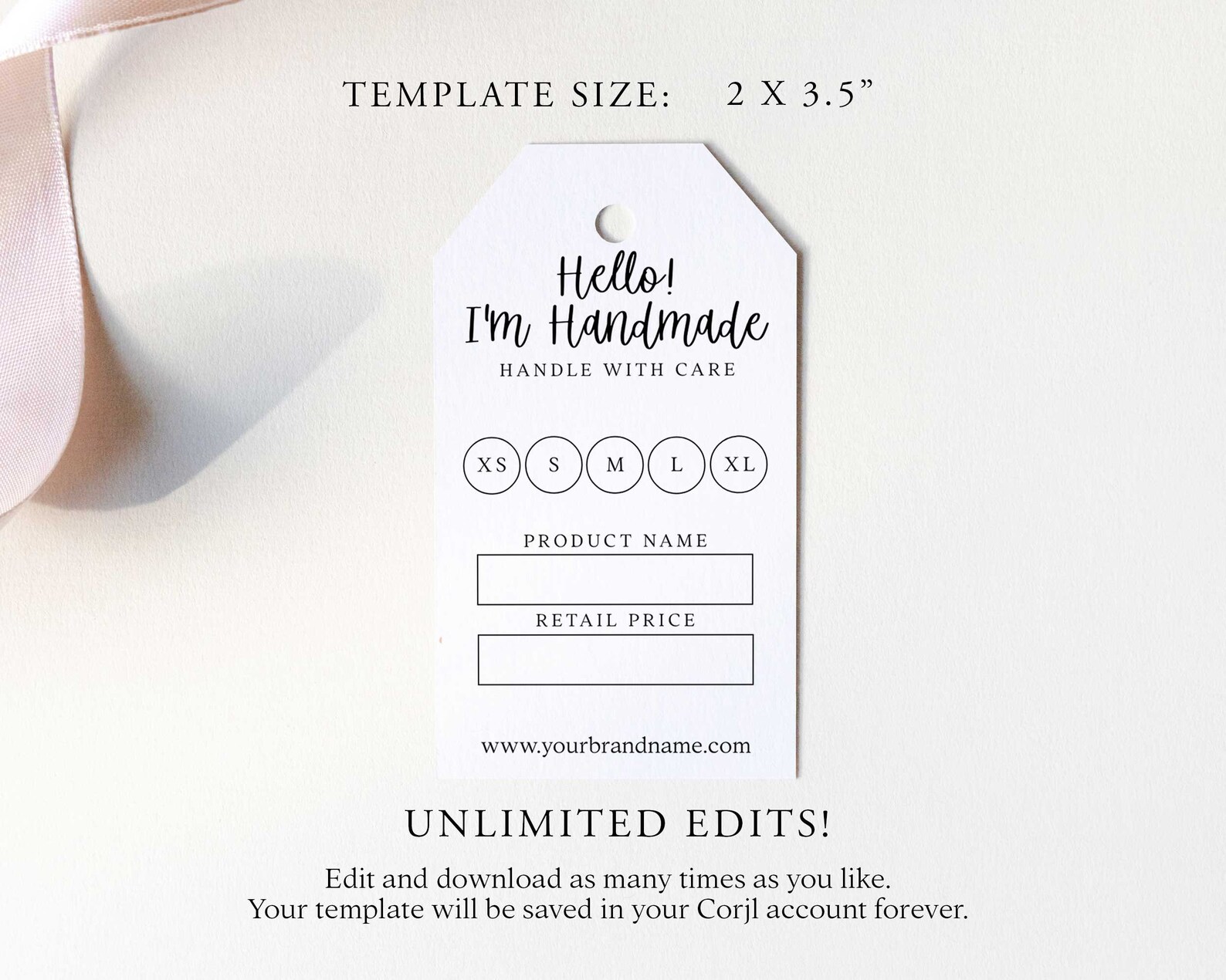 Custom HANG Tag Editable Template, Product HANG Tag, Swing Tag ...