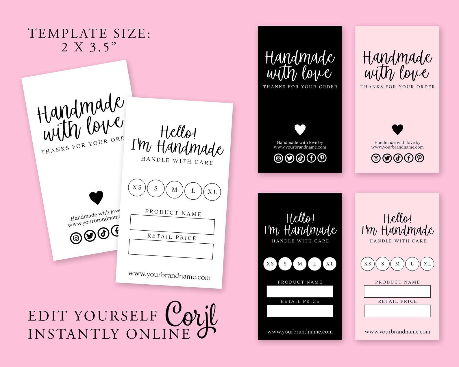 Custom HANG Tag Editable Template, Product HANG Tag, Swing Tag ...