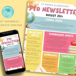 PTO NEWSLETTER Flyer Template, Pta, Fundraising Event, Volunteer ...