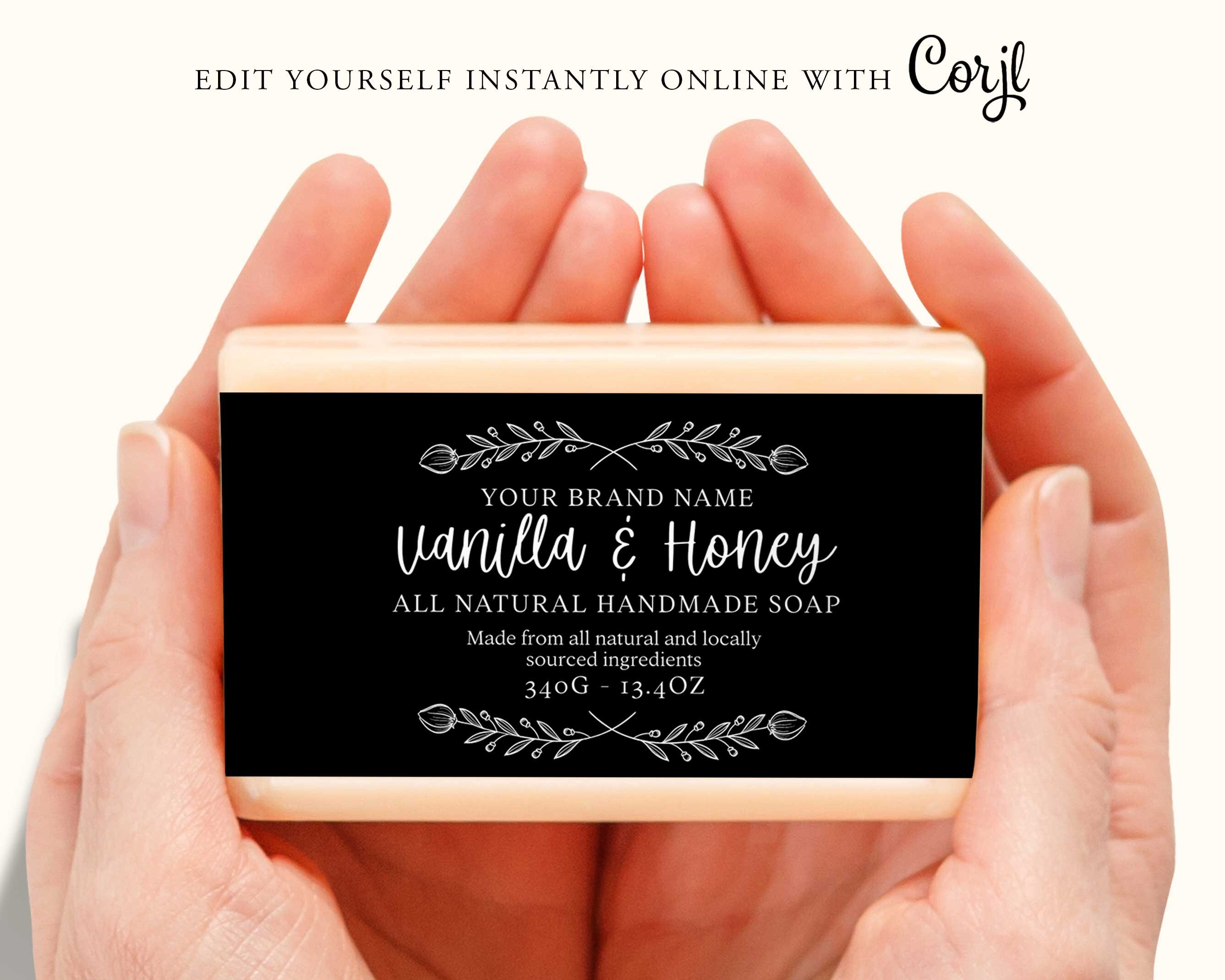 Vintage Editable Soap Label Custom Product DIY Soap Label - Etsy