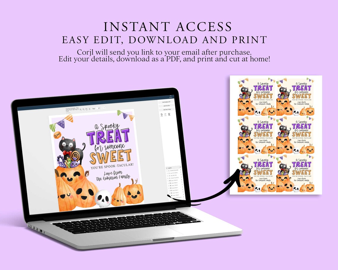 HALLOWEEN Appreciation Gift Tag, Teacher, Friends, Trick or Treat ...