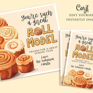 CINNAMON Roll Appreciation Gift Tag, Teacher, Friends, Mothers Day ...