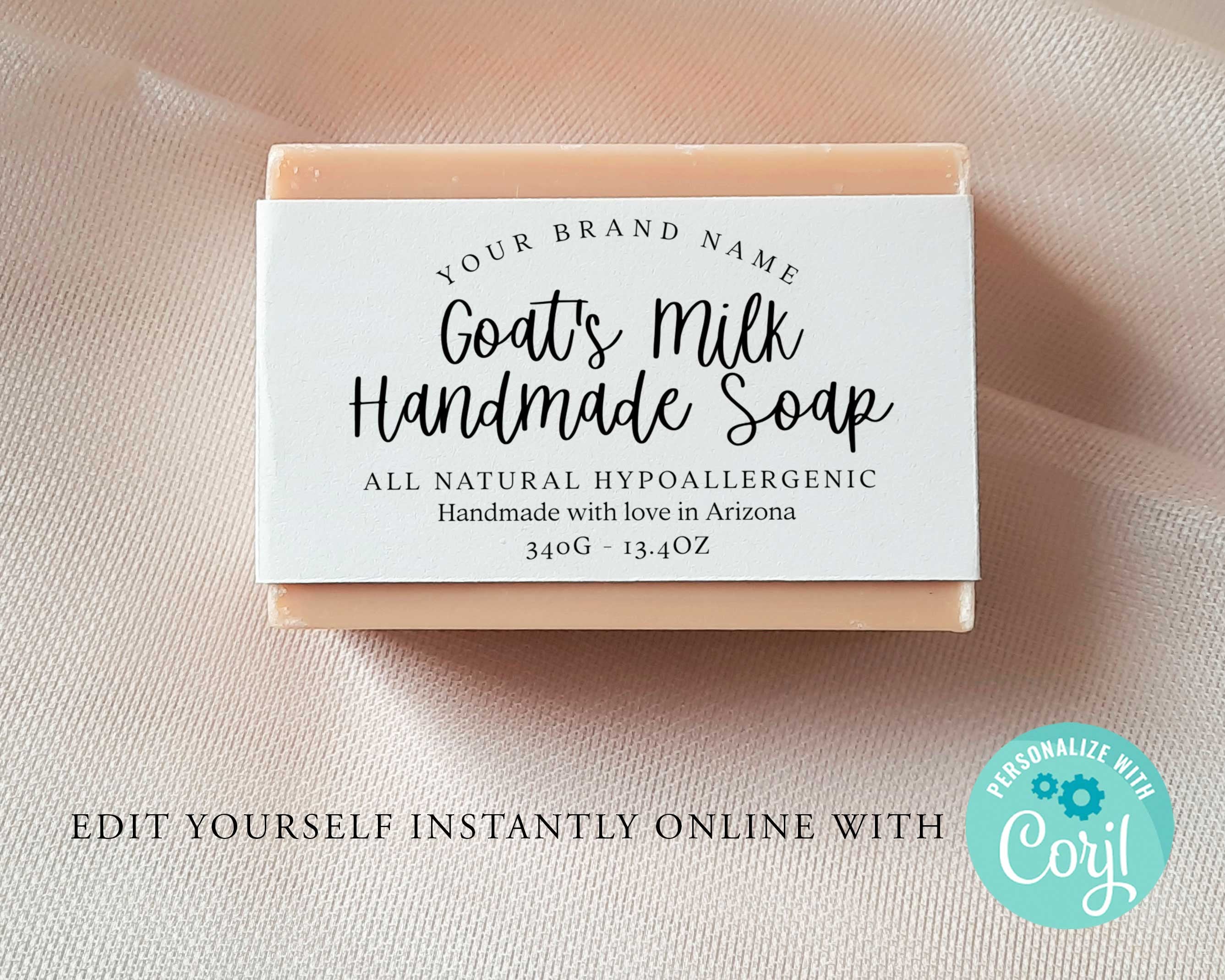 Vintage Editable Soap Label Handmade Custom Soap Diy Soap Label