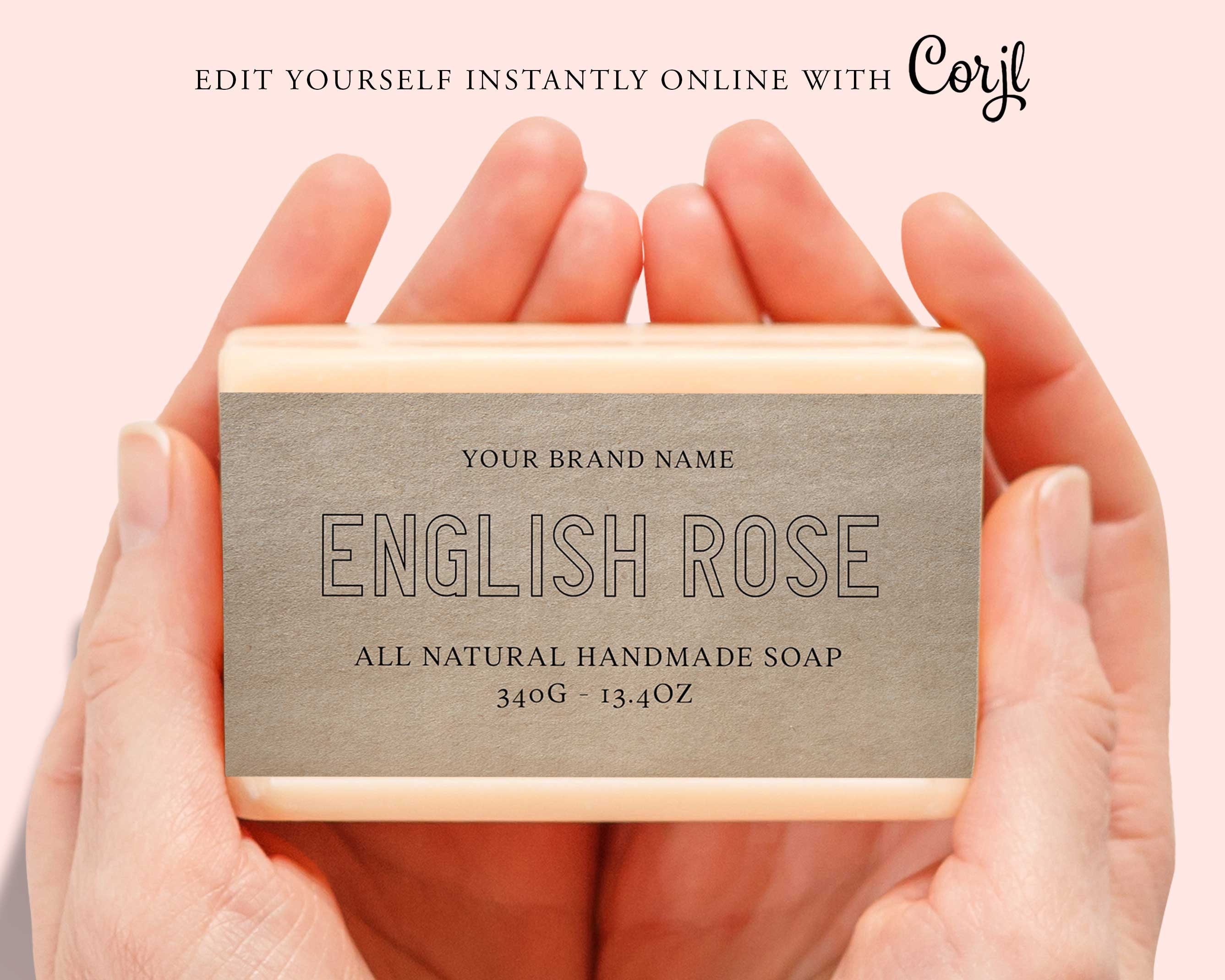 MODERN Editable Soap Label, Custom Product, DIY Soap Label, Homemade ...