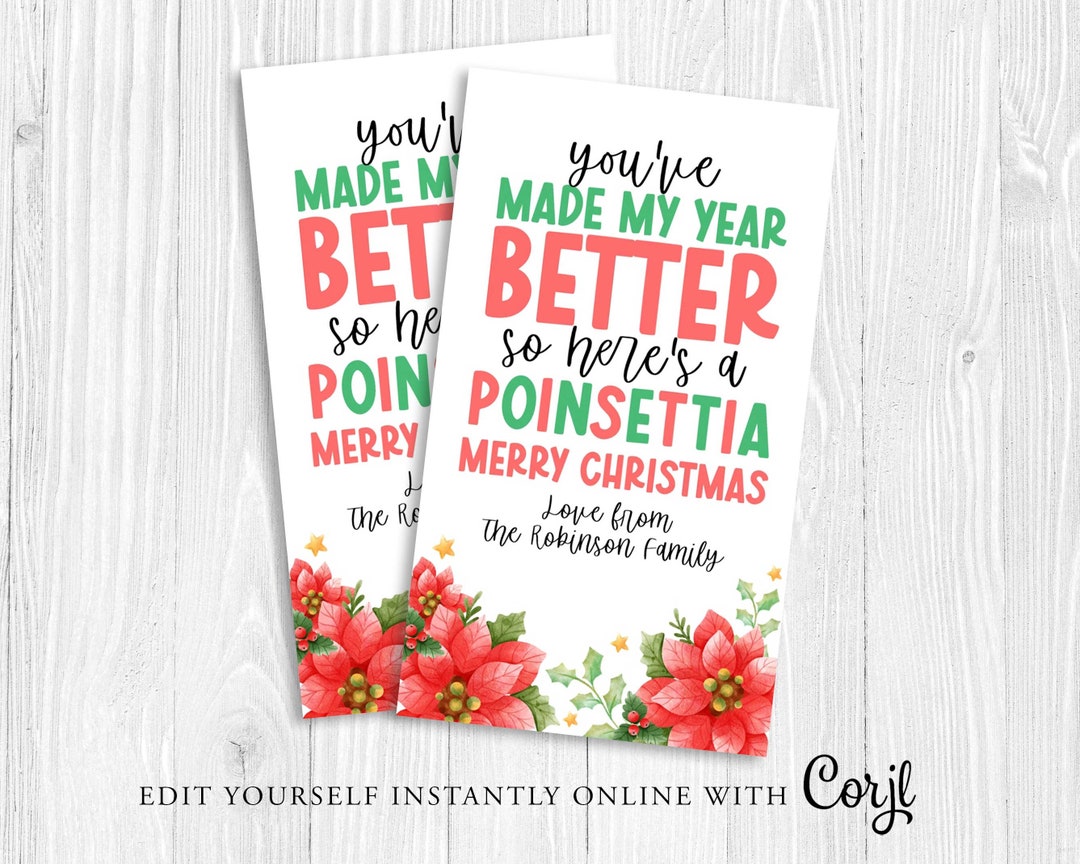 CHRISTMAS Appreciation Gift Tag, Teacher, Friends, Seasonal Gift Tag ...