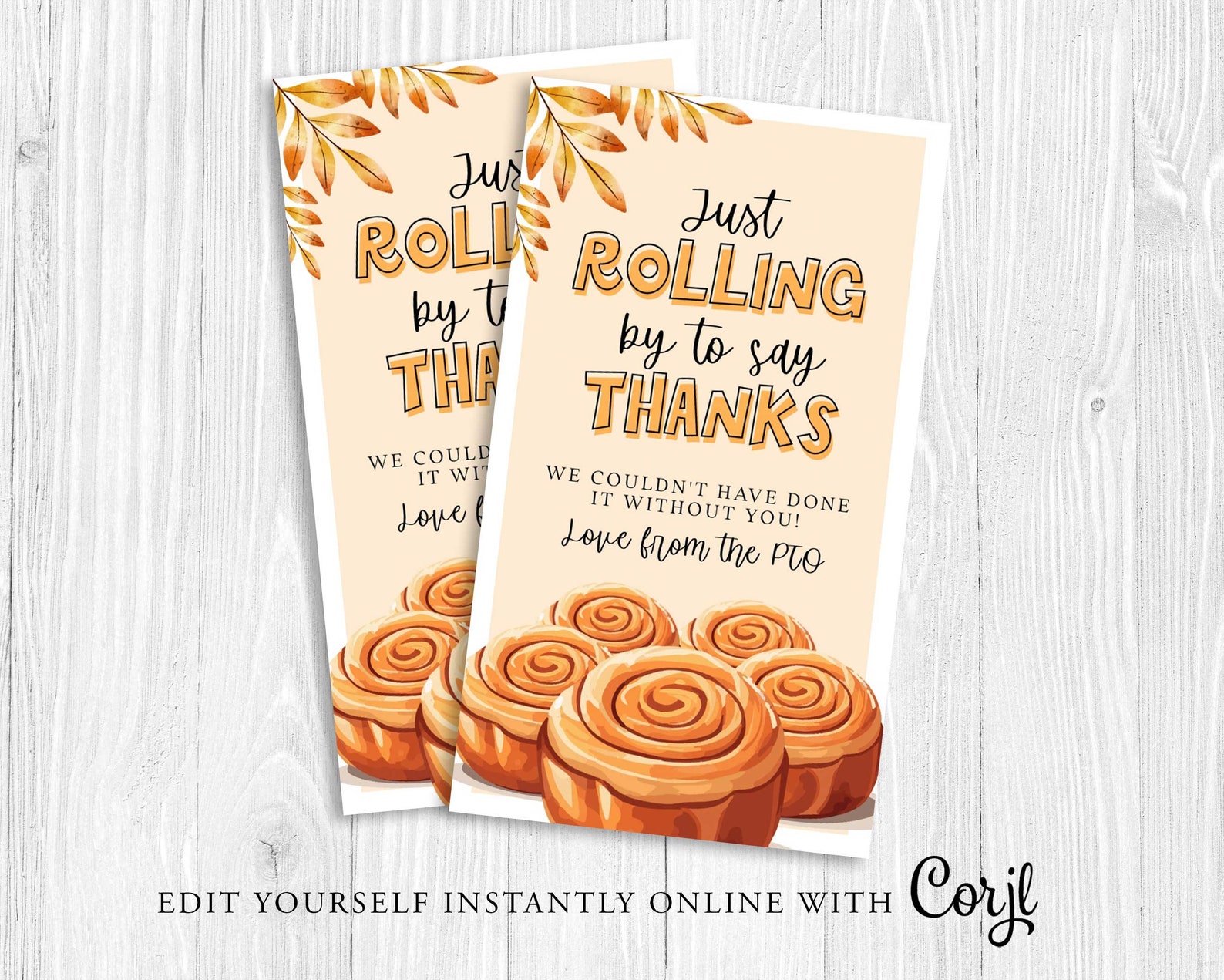 CINNAMON Roll Appreciation Gift Tag, Teacher, Friends, Mothers Day ...