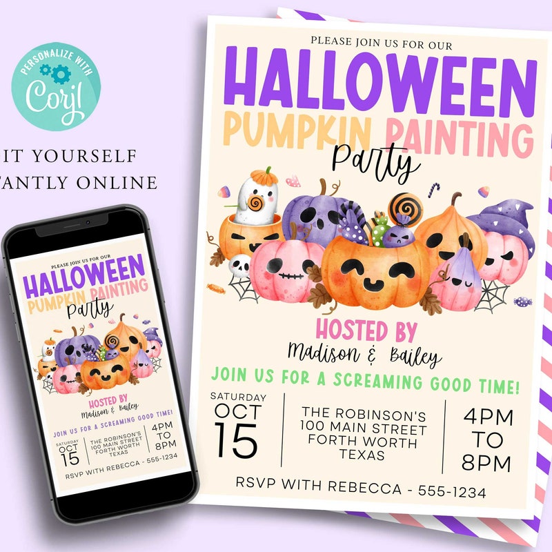 Pumpkin Painting Contest Flyer - Etsy