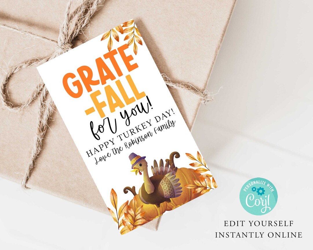 FALL Appreciation Gift Tag, Teacher or Friends, Thanksgiving, Pumpkin ...