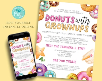 BACK to School Breakfast Flyer, Printable PTA Flyer, School Breakfast ...