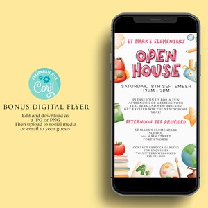 SCHOOL Open House Flyer, Editable, Meet the Teacher, Family Newsletter ...