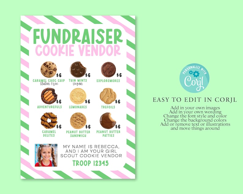 2026 Updated - ABC TROOP Scout Cookie Lanyard Cookie Menu, Price List ...
