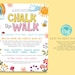 CHALK the WALK Flyer, Printable PTA Flyer, School Breakfast Parent ...