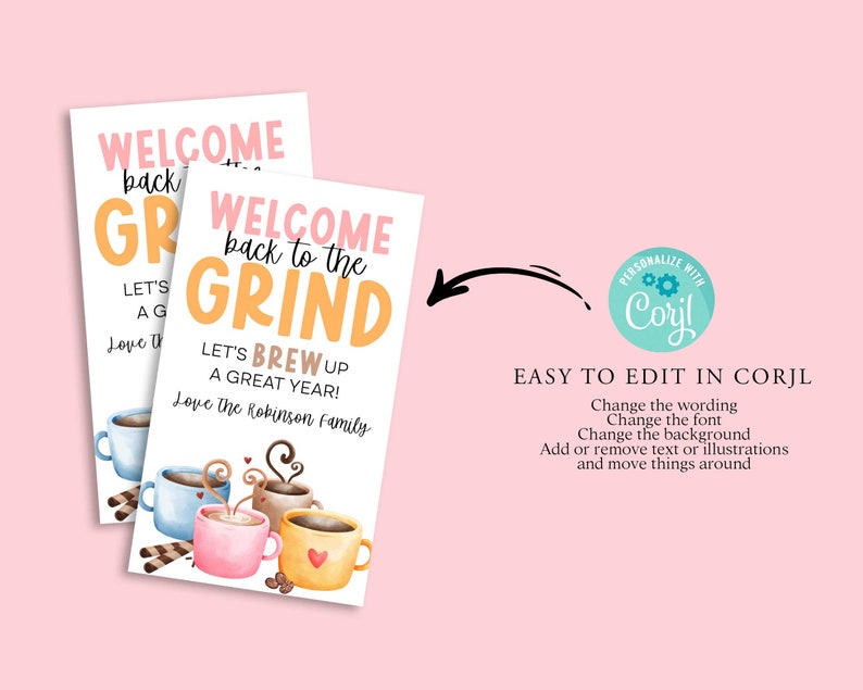 COFFEE Appreciation Gift Tag, Teacher or Nurse Appreciation, Friends ...