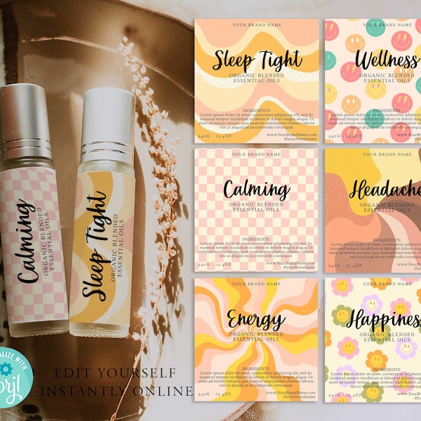 Personalized Roller Bottle Label - Etsy