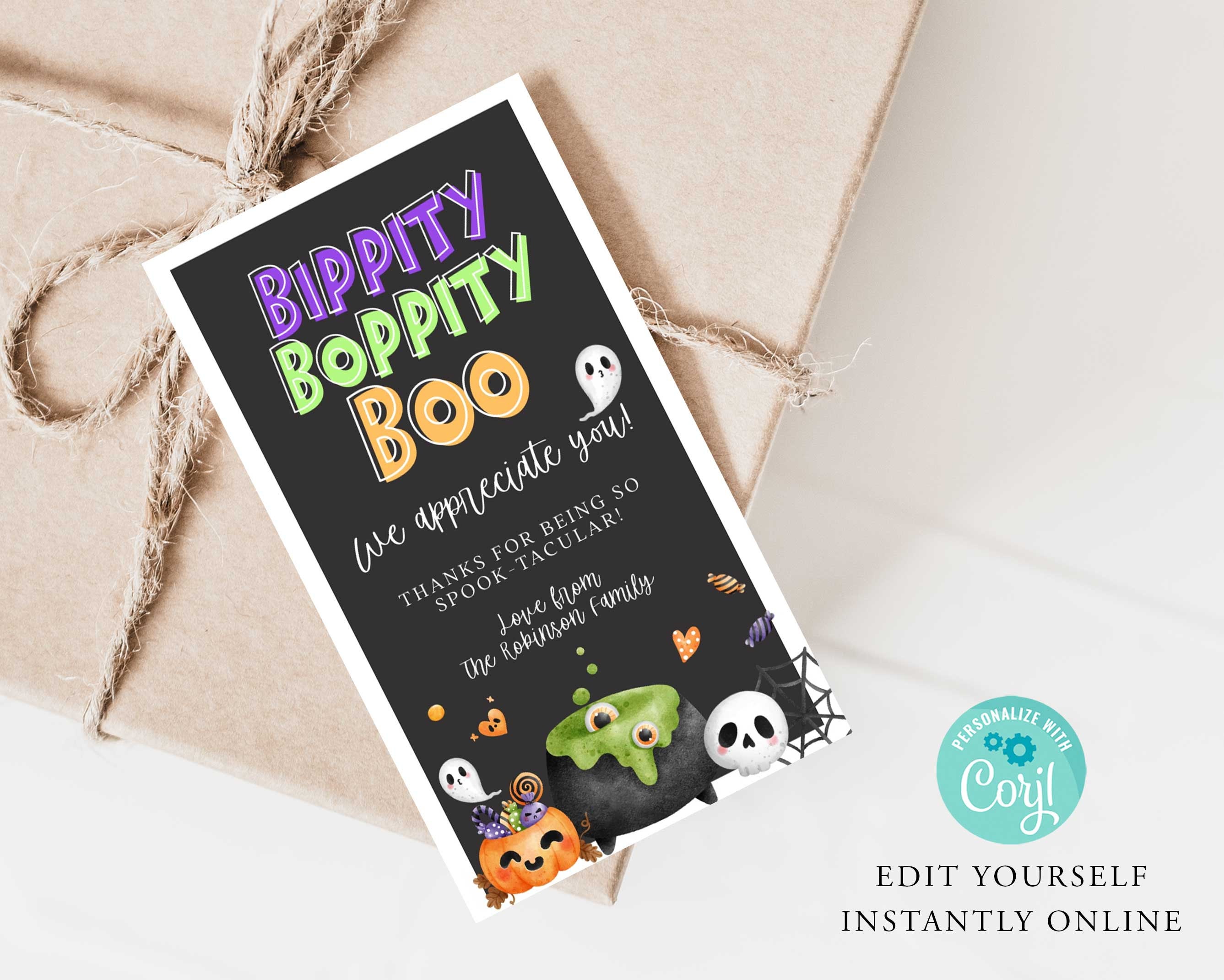 HALLOWEEN Appreciation Gift Tag, Teacher, Friends, Trick or Treat ...