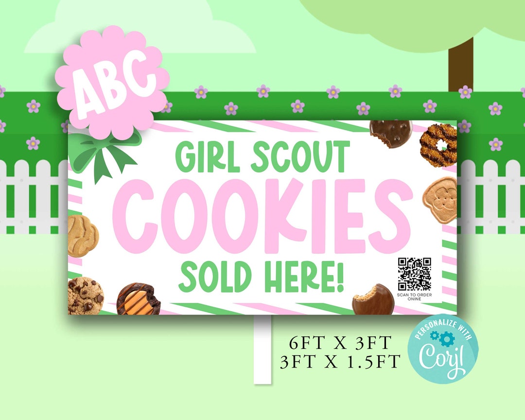 ABC TROOP Scout Cookie Yard Sign, Price List 2025, Cookie Menu, Cookie ...