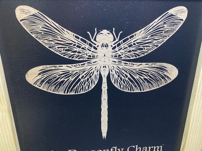 Laser Engraved Dragonfly Sign, Natural Ash Frame, Cabin Decor - Etsy