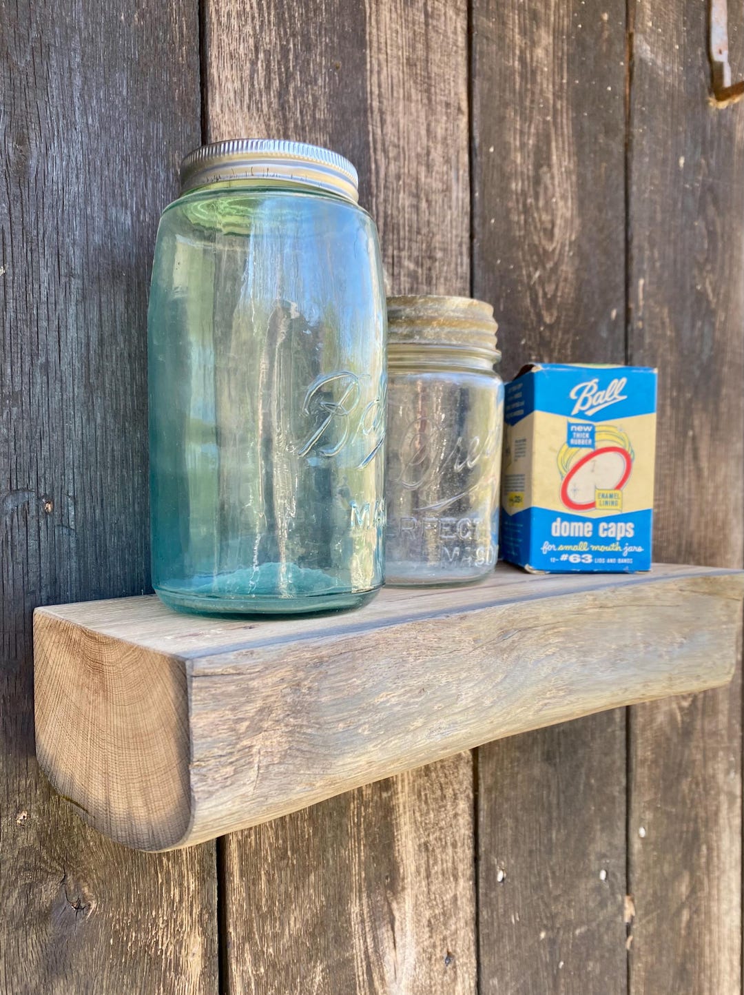 Floating Shelf Crafted From Reclaimed Railroad Tie. Rustic Cabin, Lodge ...