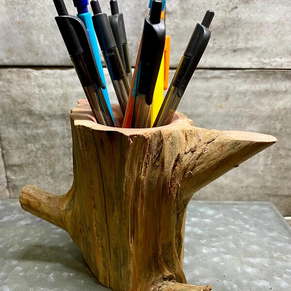 Rustic Pencil Holder - Etsy