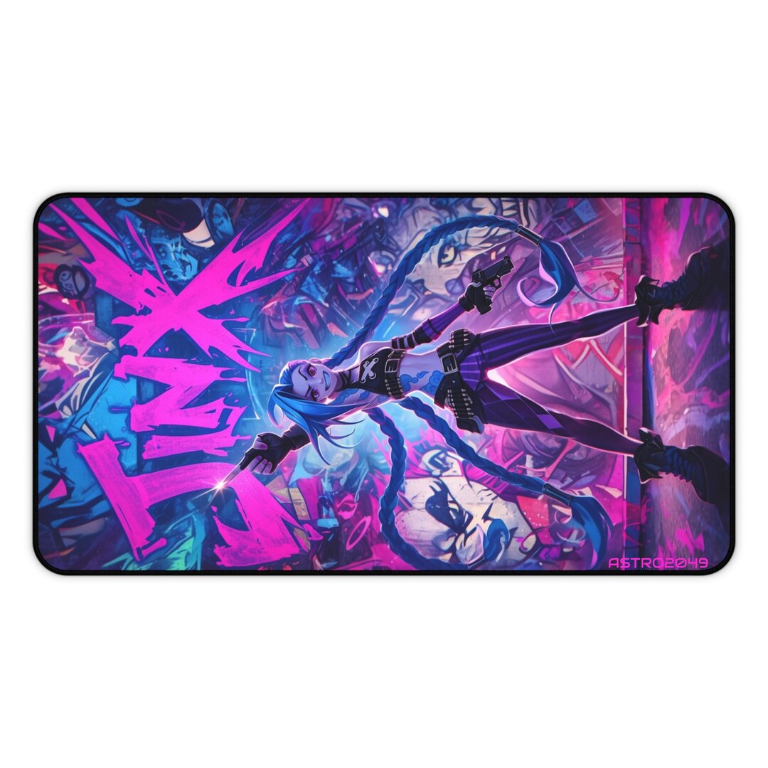 Jinx Arcane Gaming Desk Mat: League of Legends Neoprene Mousepad - Etsy